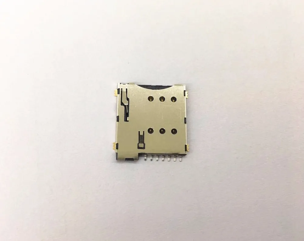 6 Pin Micro Sim Card Power Socket Type Connector With Spring - Buy Sim ...