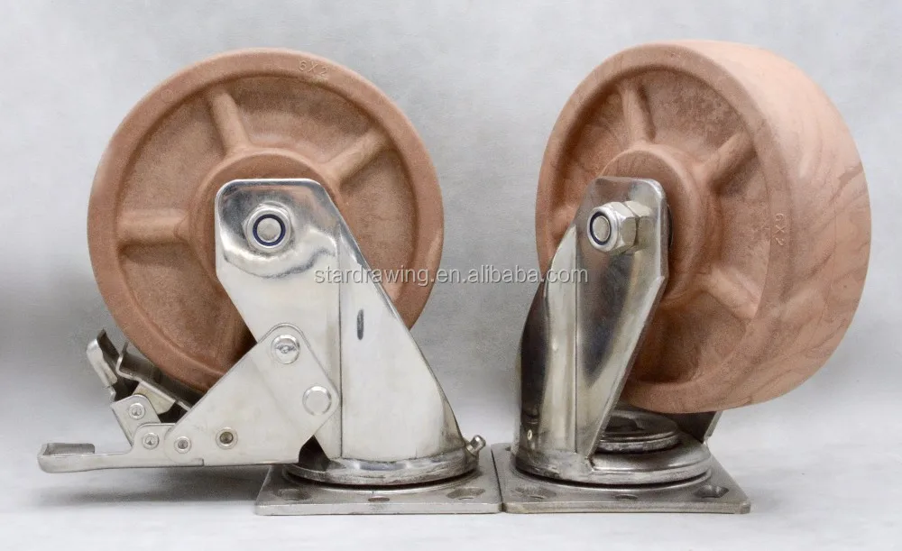 SS Sus 304 Stainless Steel Castor Wheels Heat Resistant High ...
