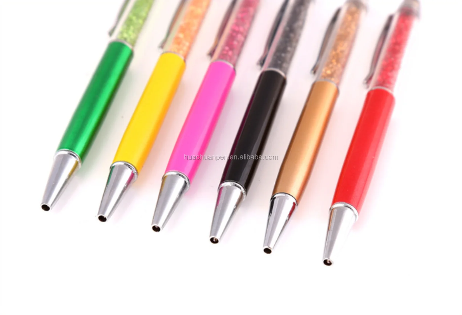 Hot Sale Creative Diamond Colorful Metal Ballpoint Pen Bling Dynamic ...