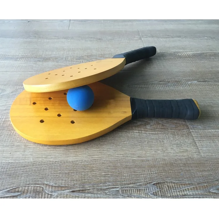 Wooden Beach Racket Set Paddle Game Toy - Buy Paddle Tennis Racket ...