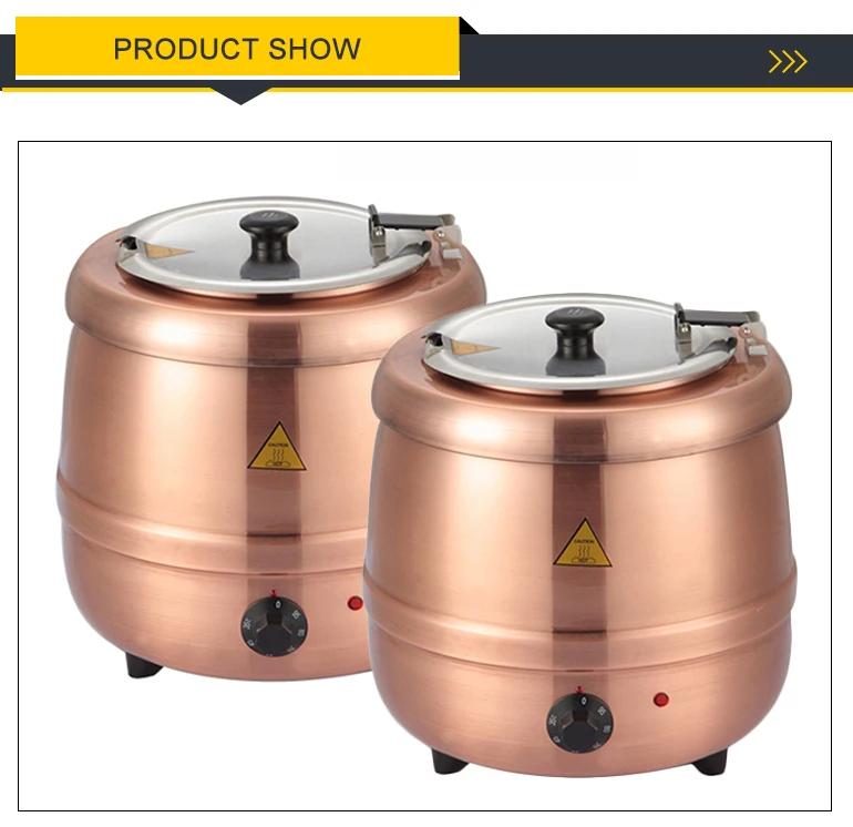 Chaozhou 18/8 Stainless Steel 10l Stock Pot Tureen Electric Soup Boiler ...