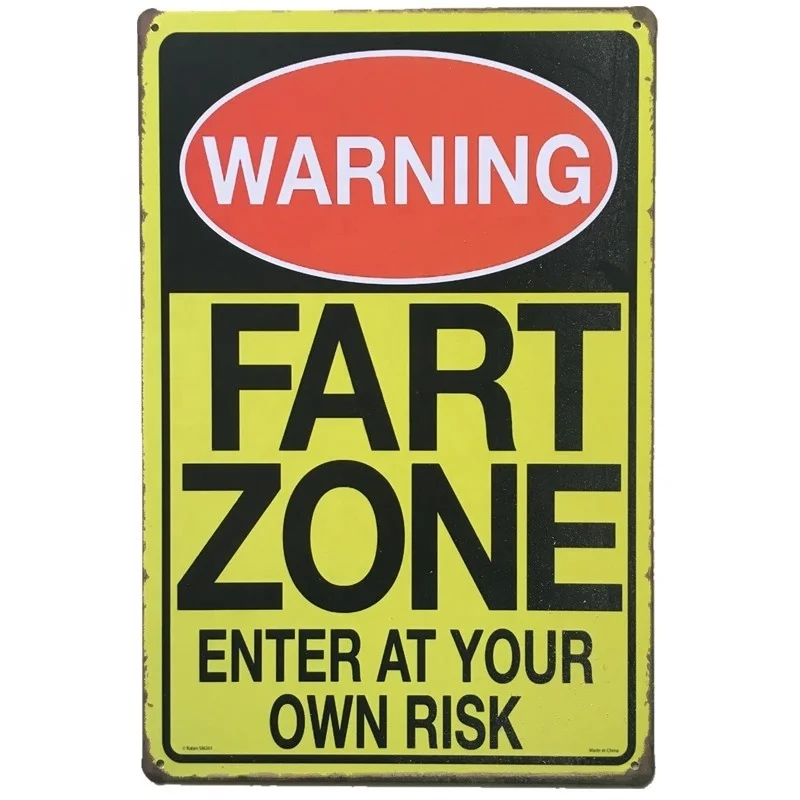 Wholesale Novelty Metal Plaque Warning Signs Custom Decor