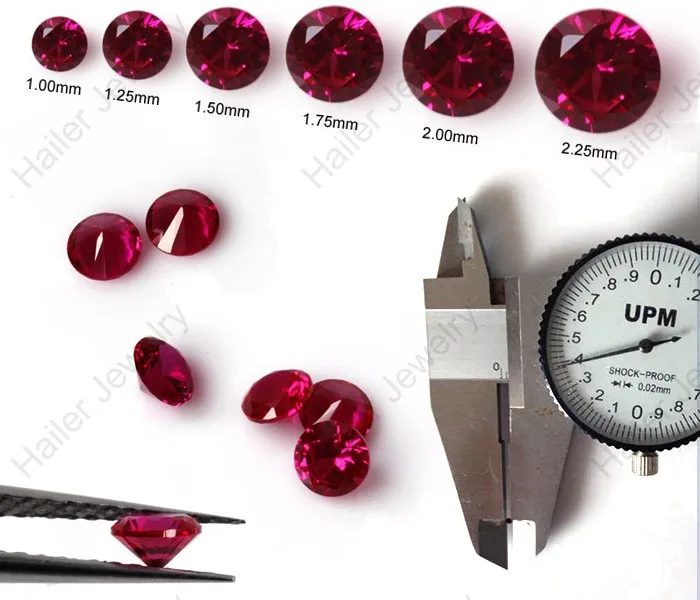 Round Brilliant Cut Loose Synthetic Ruby Price Carat - Buy Synthetic ...