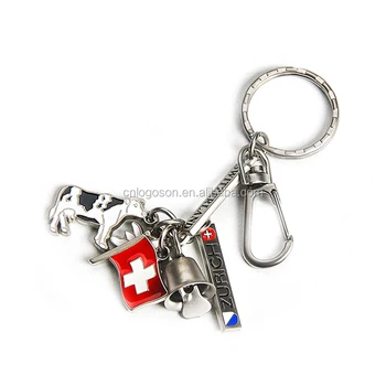 Fashion Promotional Switzerland Souvenir Metal Keychain With Little ...