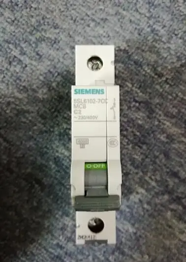 Siemens 5sl6102-7cc Miniature Circuit Breaker C2 230/400v Industrial ...