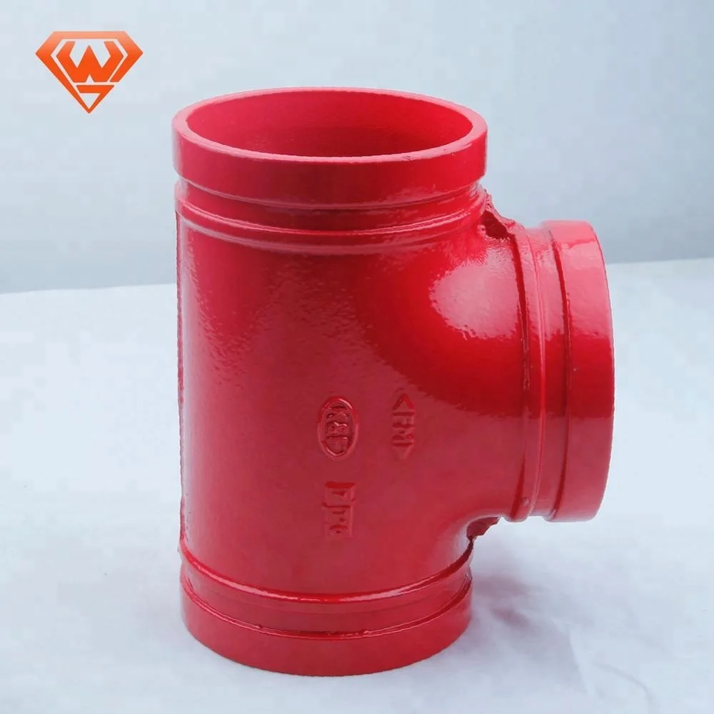 Ductile Iron Grooved Pipe Fittings Red Tee For Pipe All Socket Tees ...