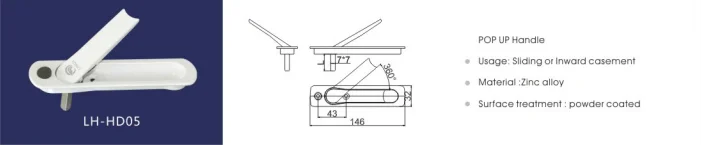 UPVC Sliding Window Hidden Handle - Keyless Pop Up Design for Modern ...