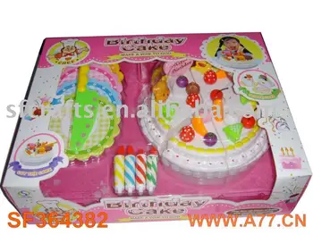 Plastic Birthday Cake Toy - Buy Plastic Food,Toy Cake,Birthday Cake ...