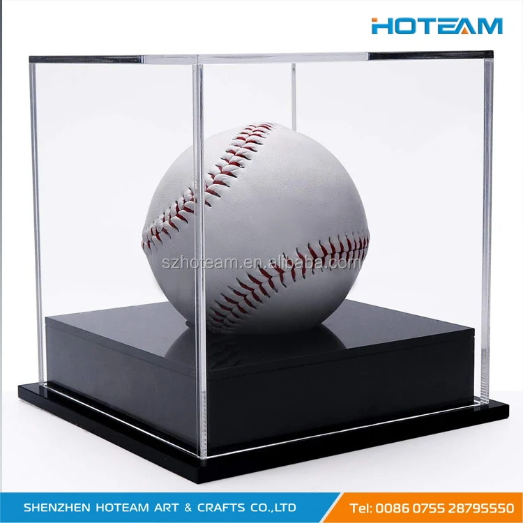Custom Size Clear Acrylic Showcase Display Box with White Base