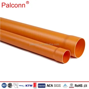 200mm Pvc Drainage Pipe Orange Color,3m Length - Buy 200mm Pvc Drainage ...