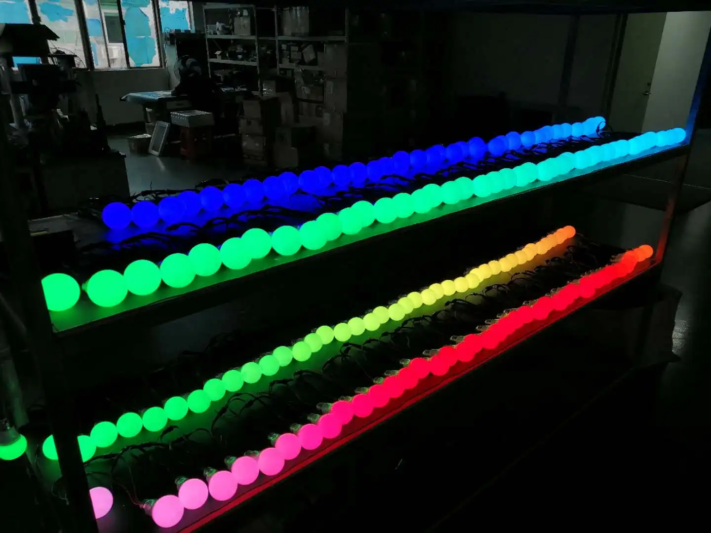 DMX Control LED RGB Bulb String Lights - 50000 Hours Lifespan