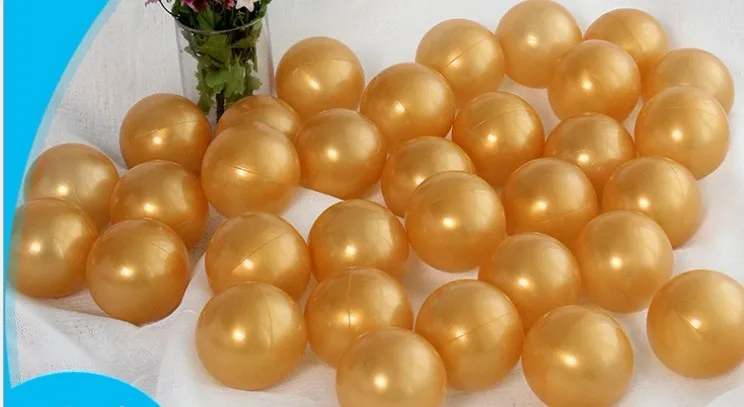 Wholesale 5.5cm 6cm 7cm 8cm Gold Color Plastic Ball Pit Balls For Kids ...