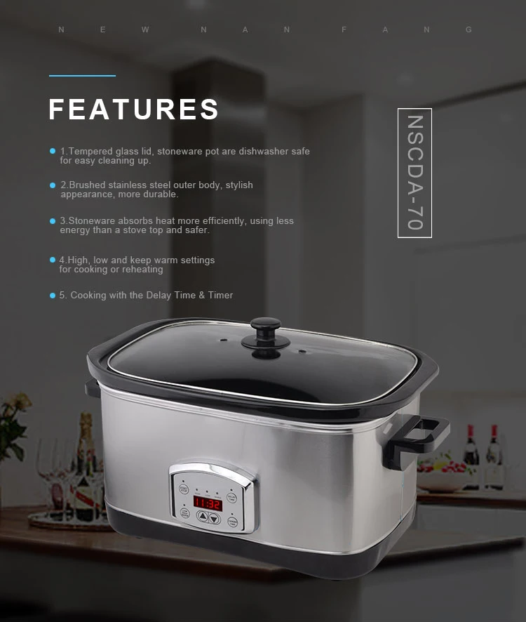 New Design Slow Cooker Glass Lid Crock Pot Multi Slow Cooker For ...