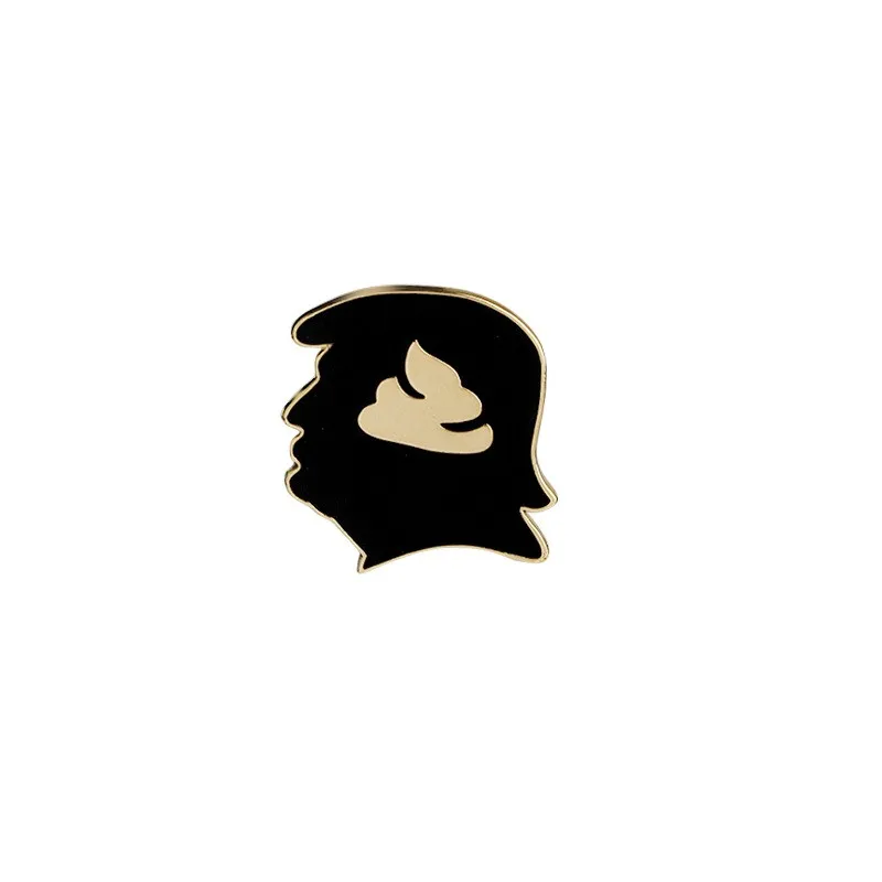 Metal Gold Or Nickel President Trump Head Lapel Pin Hard Enamel Custom ...