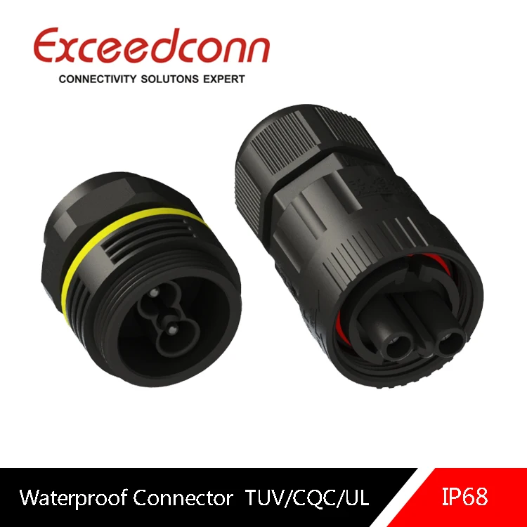 IP68 2 Pin DC Waterproof Female Cable Connector for LED Lighting