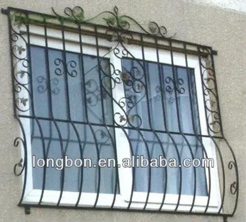 Top-selling Modern Wrought Iron French Window Design by LONGBON