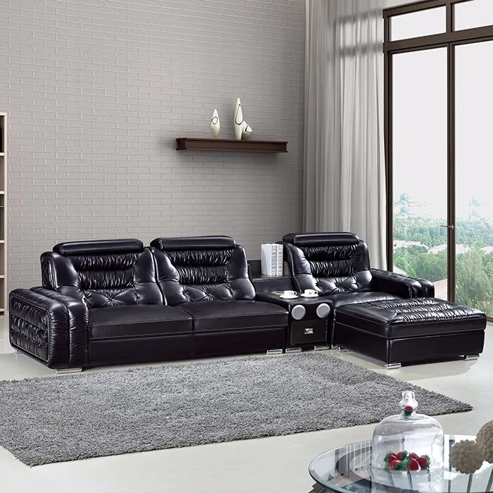 Royal Elegant Living Room Furniture Sets - Full Leather Sofa Love Set