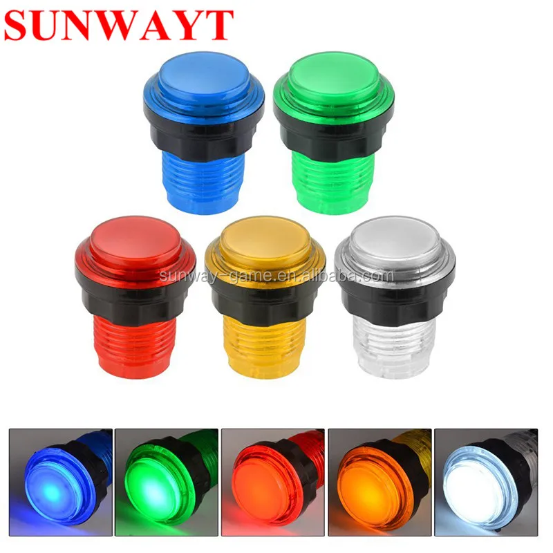 32mm Arcade Game Machine Transparent Waterproof 5v/12v Small Round Led ...