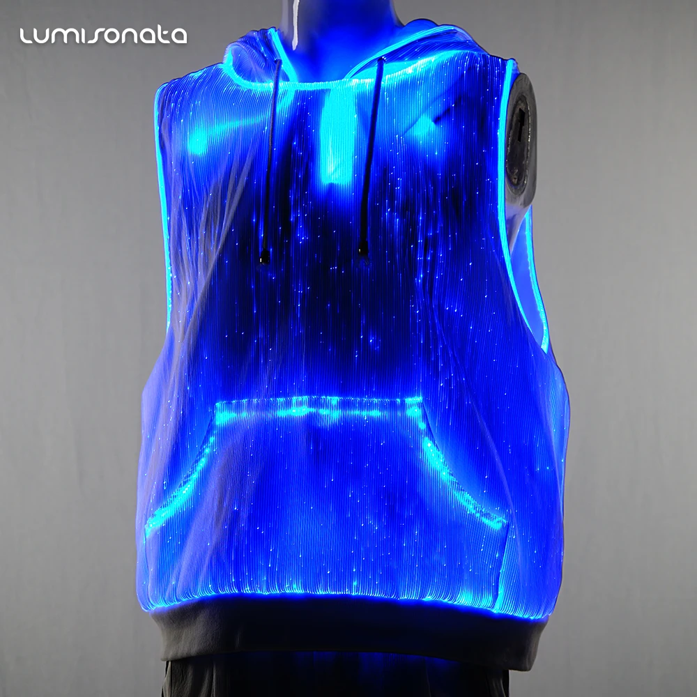 Light Up Led Multicolored Hoodie For Men With Micro Usb Charging ...