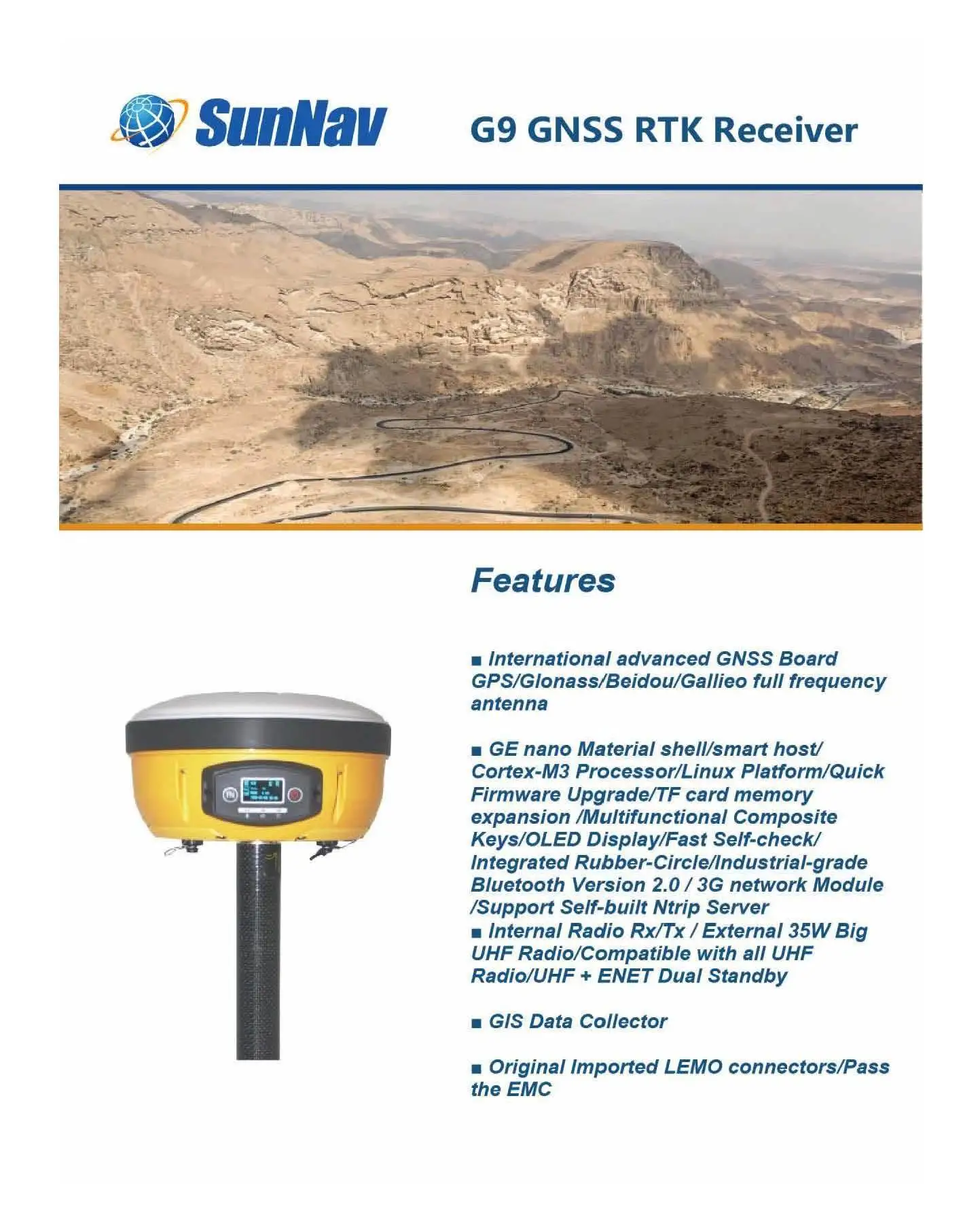 Sunnav G9 Gps Rtk Rtk Gps Surveying Gps Team Gnss Rtk System - Buy Gnss ...