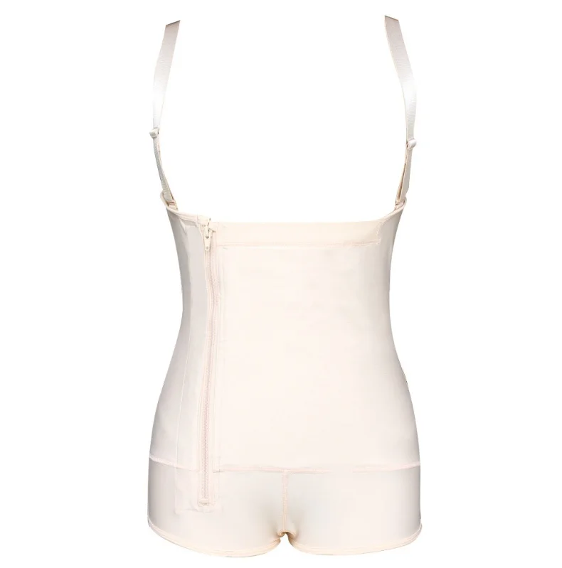 European Plus Size Women Body Shaper Shapewear Zip Postpartum Bodysuit ...
