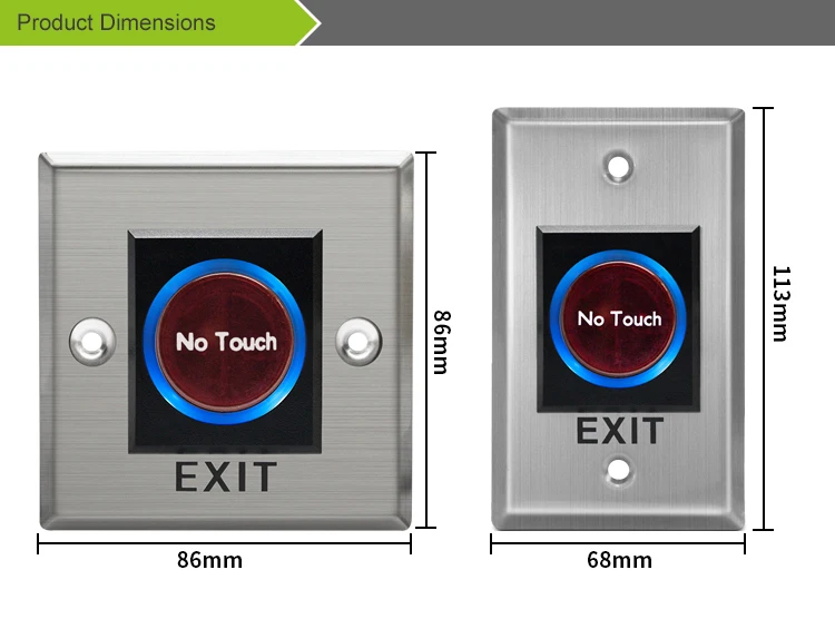 No Touch Door Opener No Touch Infrared Exit Button For Access Control ...