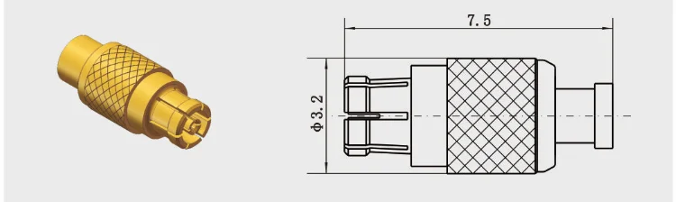 SMPM SSMP Mini SMP Female Cable Connector for 2#Semi-flexible 2#Semi ...