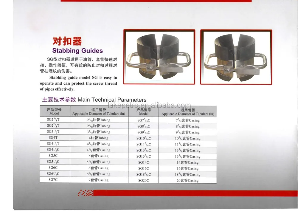 SG Type Stabbing Guides for OCTG API5CT(id:10842403) Product details ...