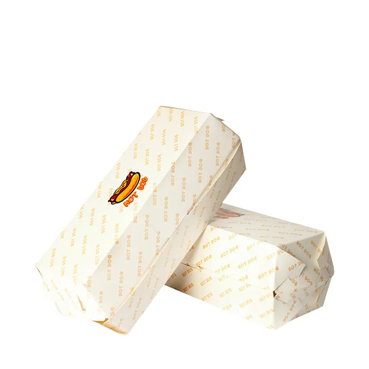 Eco Friendly Custom Hot Dog Cardboard Box White Recycled Hot Dog ...