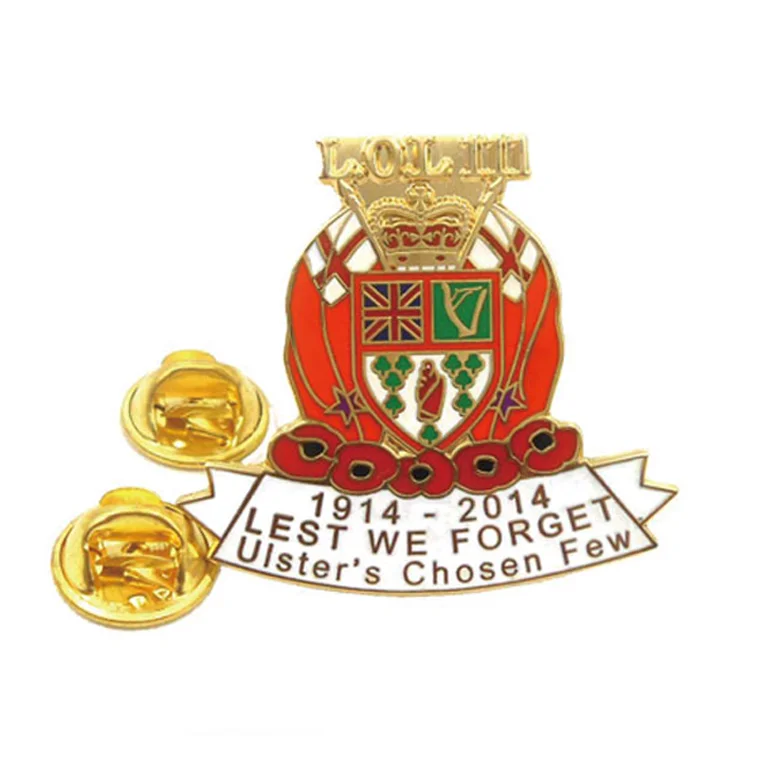 Union Jack & Northern Ireland Ulster Loyalist Hard Enamel Lapel Badge ...