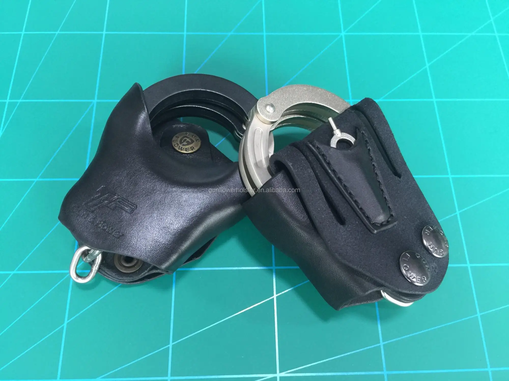 Gunflower Police Open Top Leather Handcuff Cases For Bianchi/blackhawk ...