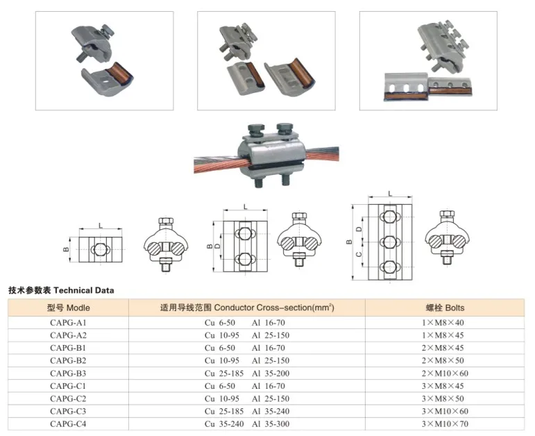 SMICO CAPG-B2 Bimetal PG Clamps - Reliable Electrical Connectors