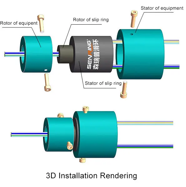 Mini Slip Ring - Compact 6 Channels, 30A Rotary Joint