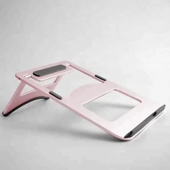 Aluminum Alloy Folding Portable Laptop Stand Riser Rose Gold For ...