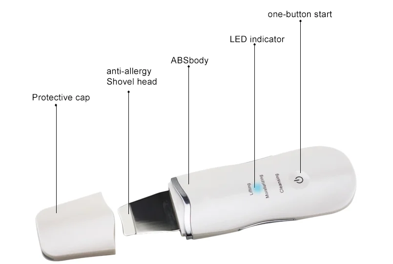 Korea Professional Portable Sonic Skin Scrubber Facial Machine Skin ...