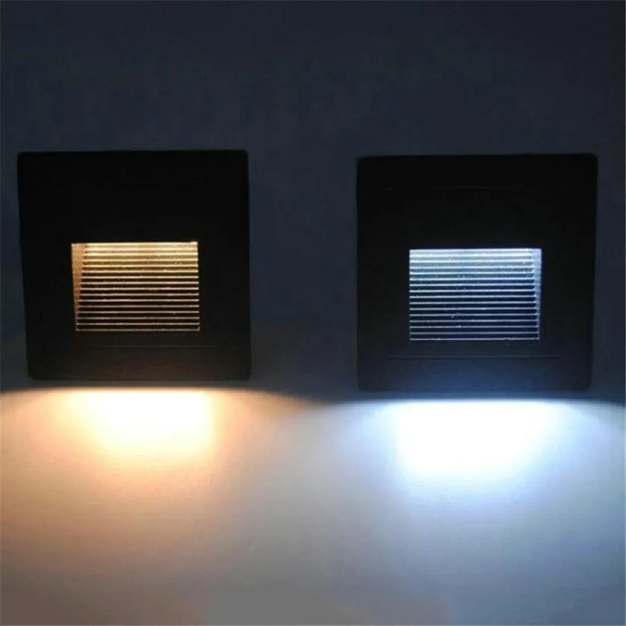 High Quality Recessed square Stair Wall Lamp IP65 3w Waterproof Led ...