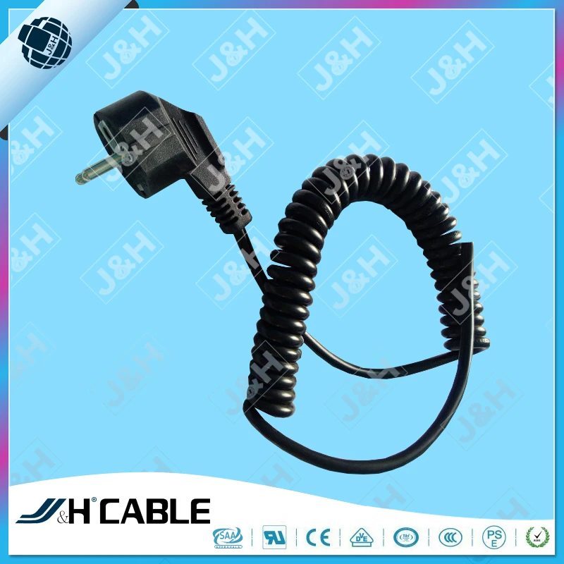 Multi Cores Pu Coiled Spiral Power Cable With Customized Cable ...