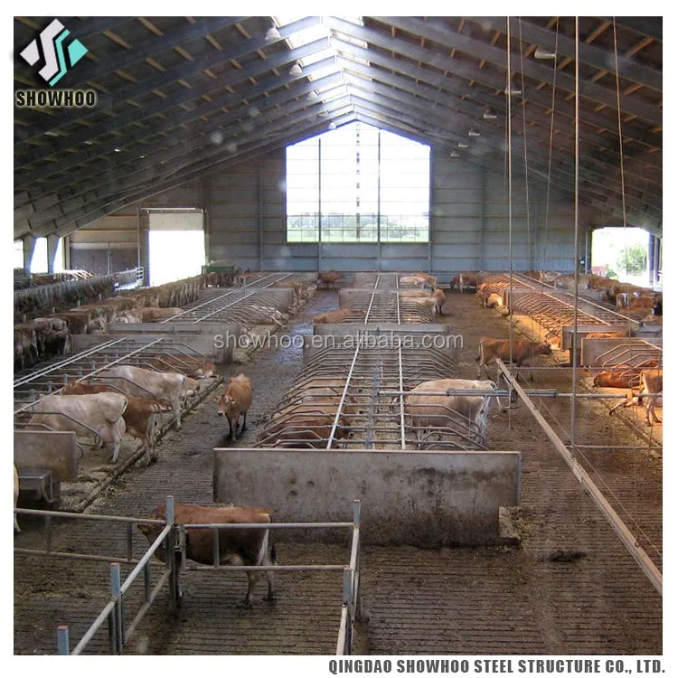 Cheapprefabricated Steel Structure Goat Farming Design Cow Farm Shed ...
