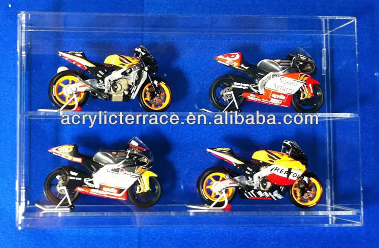 Acrylic Model Wall Display Case For 1-12th Scale Motorcycles- 2 Shelves ...