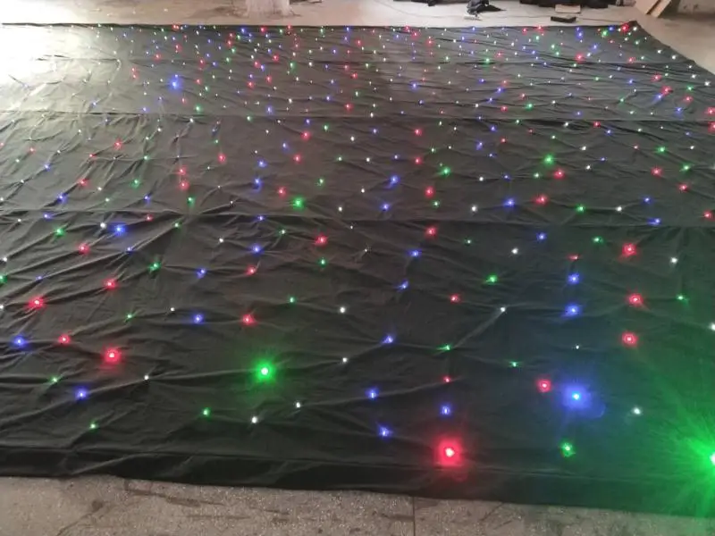 Rk Hot Sale Led Star Drape / Led Curtain Backdrop / Rgb Velvet Curtains ...
