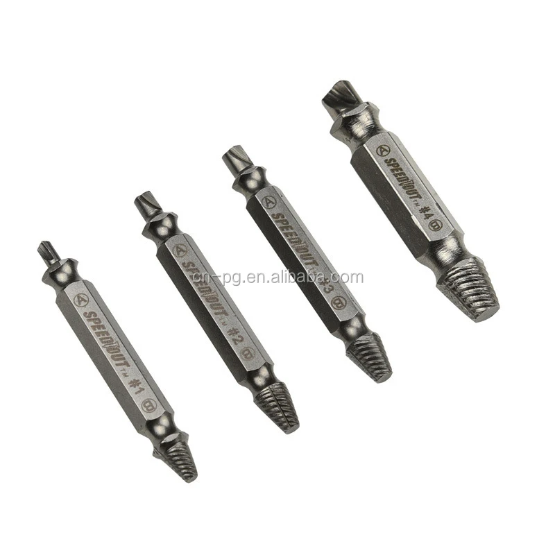 Set of 4pcs High Speed Steel Double-Head Screw Extractor
