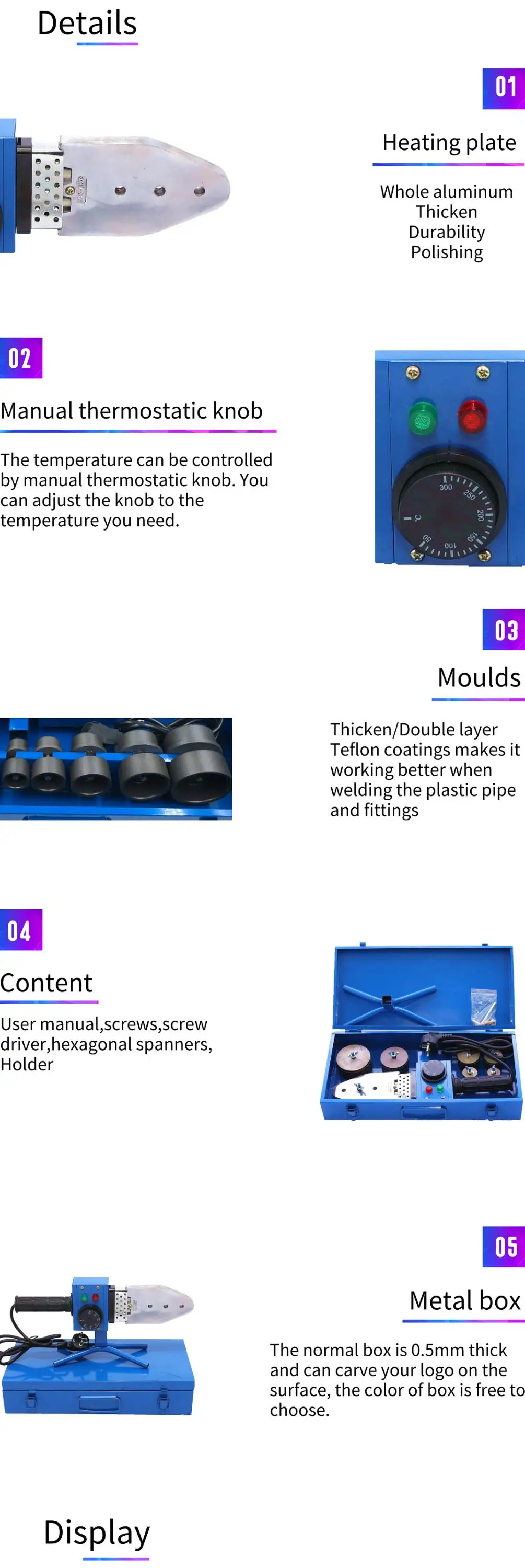 800W PPR Pipe Welding Machine - Efficient Plastic Fusion