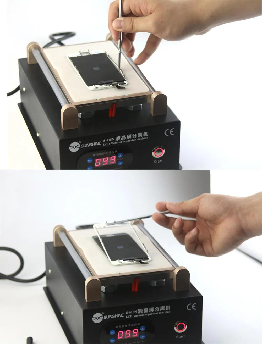 Low Price 7 Inch Portable Automatic Vacuum Lcd Separator Machine For ...