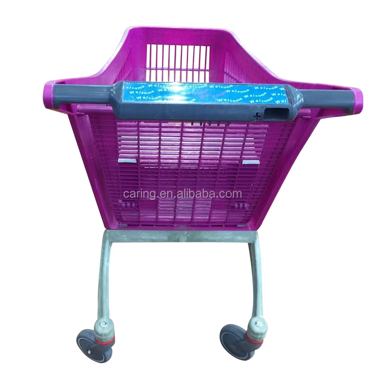 2018 New Plastic Shopping Cart Shopping Trolley With Plastic Fan Shape ...