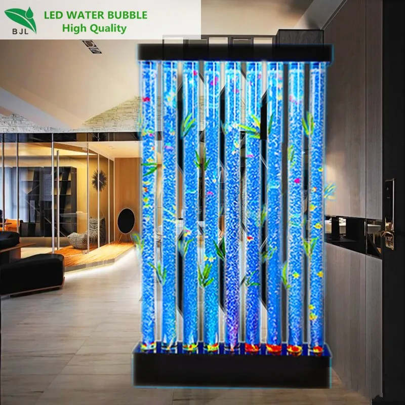 Led Light Decoration Bamboo Tube Panel Water Bubble Wall Acrylic ...