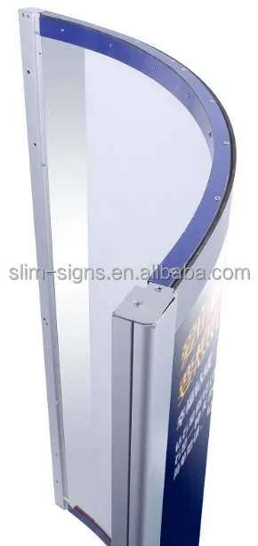 Edge-lit Curved Front Lightbox - Wall Mounted LED Display