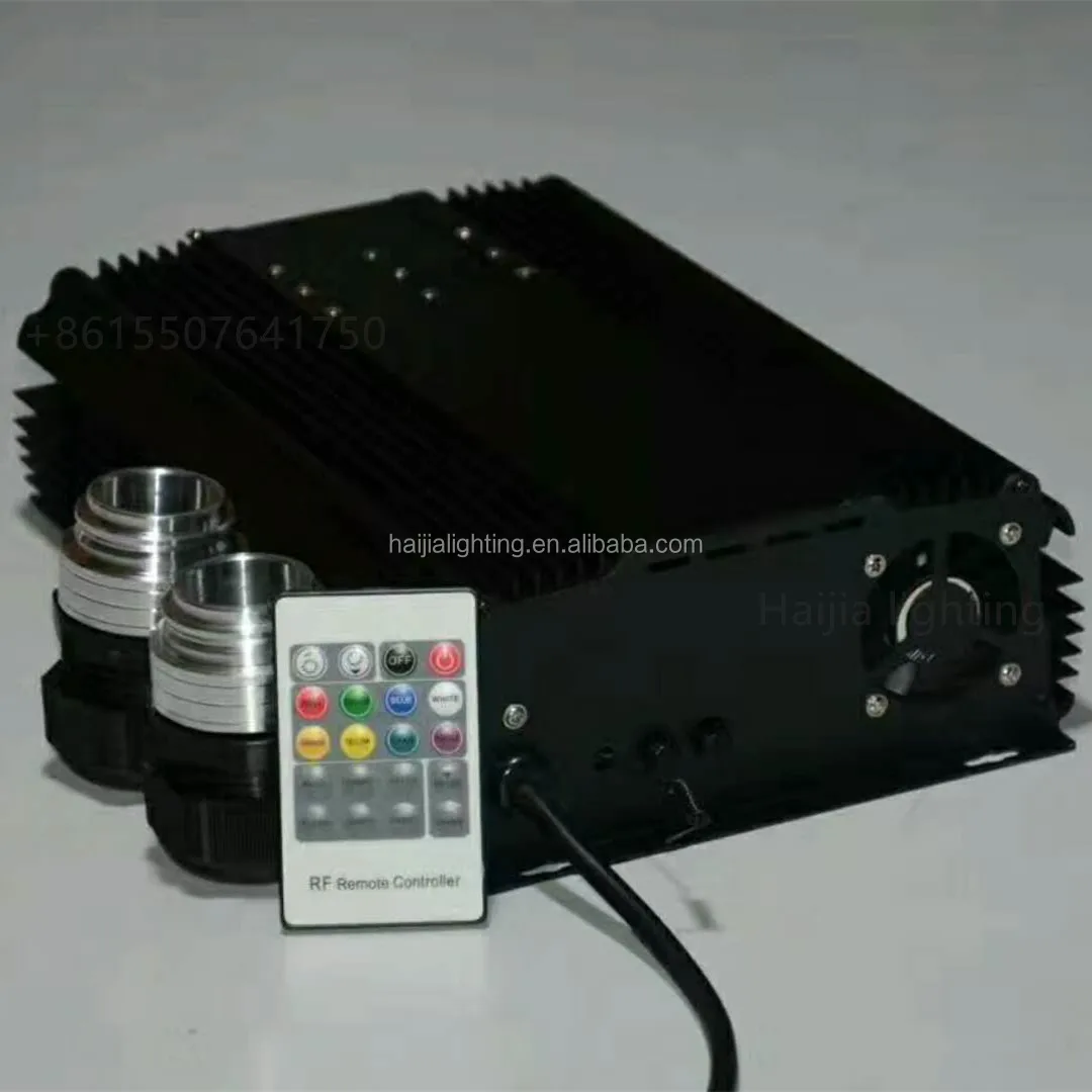 2 Pcs 30mm Big Holes 45+45W 90W LED RGBW Fiber Optic Light Projector ...