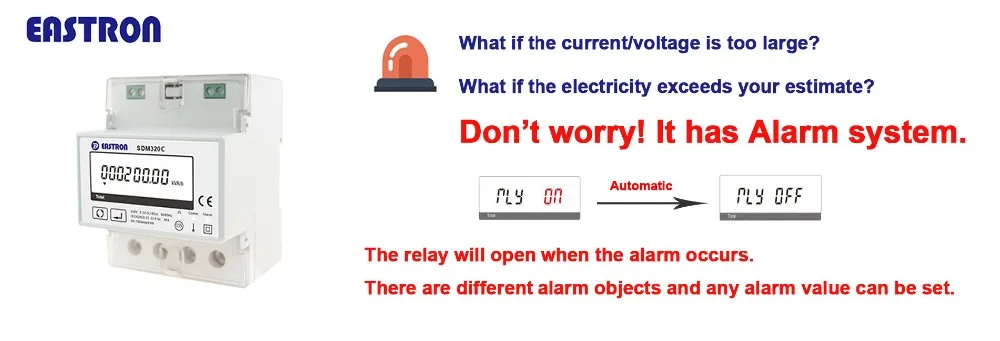 Sdm320c Single Phase Din Rail Mounted Remote Control Reading Prepaid ...