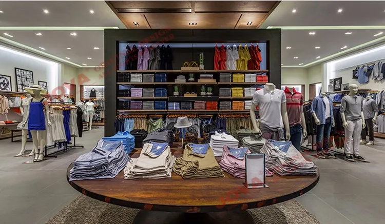 Unisex Clothing Stores Design Clothing Showroom Interior Design With ...