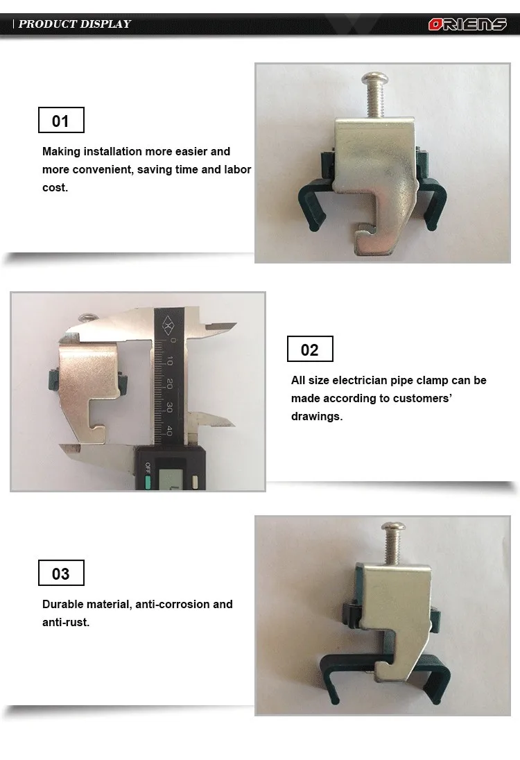 Zinc Plating Construction Industry Channel Electrician Pipe Clamp C ...
